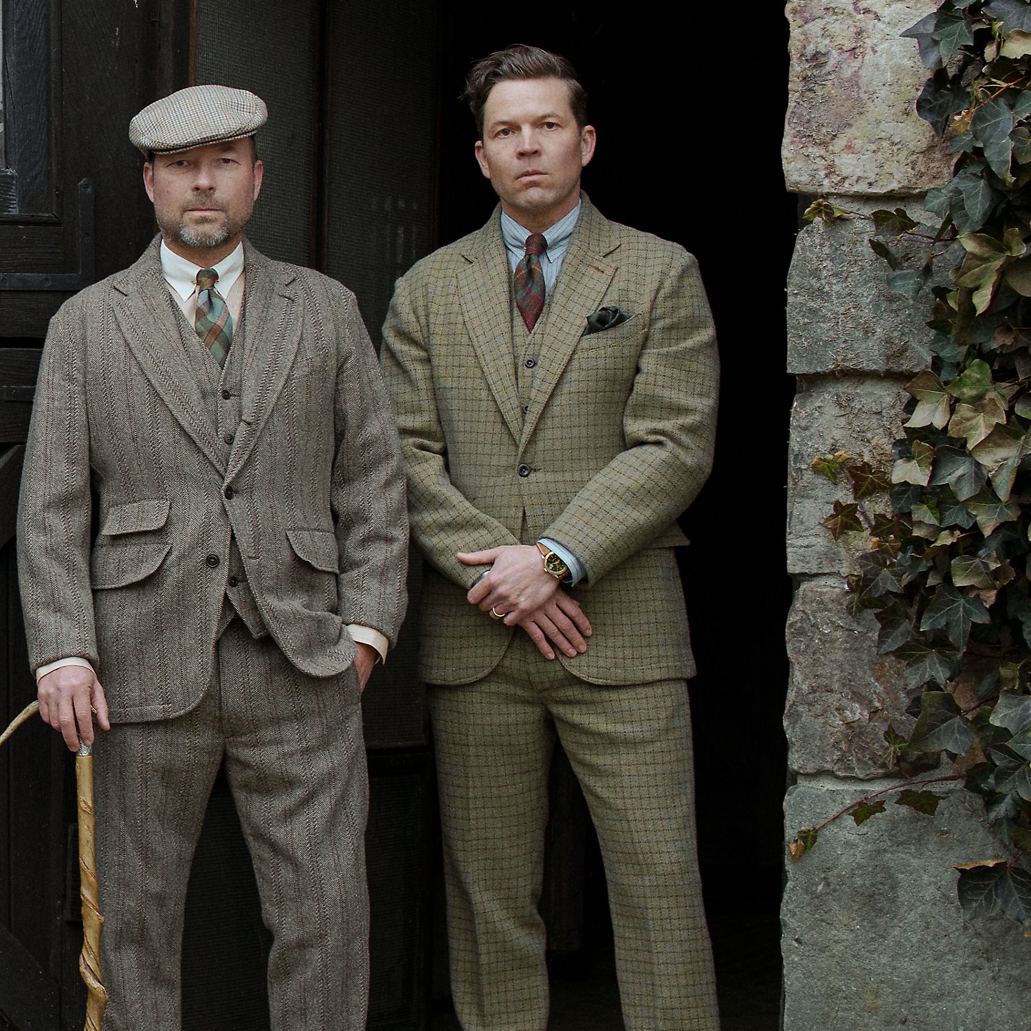 RALPH LAUREN checked wool tweed officer’s pant